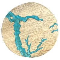 Wood turquoise lightning
