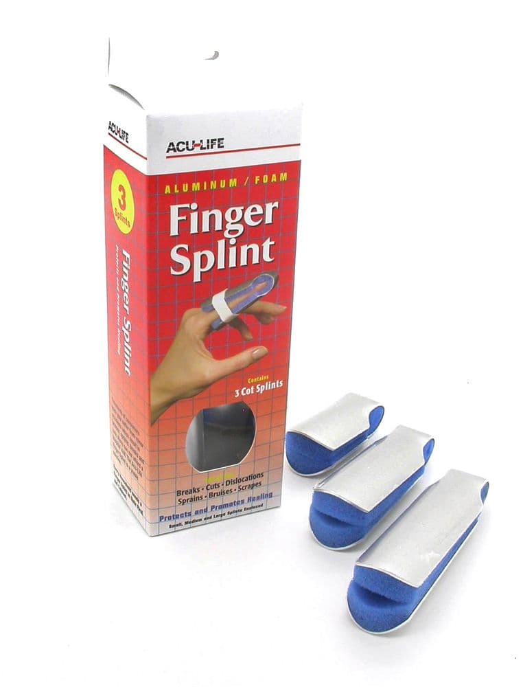 Aculife Finger Splints 3 Pack Boxed