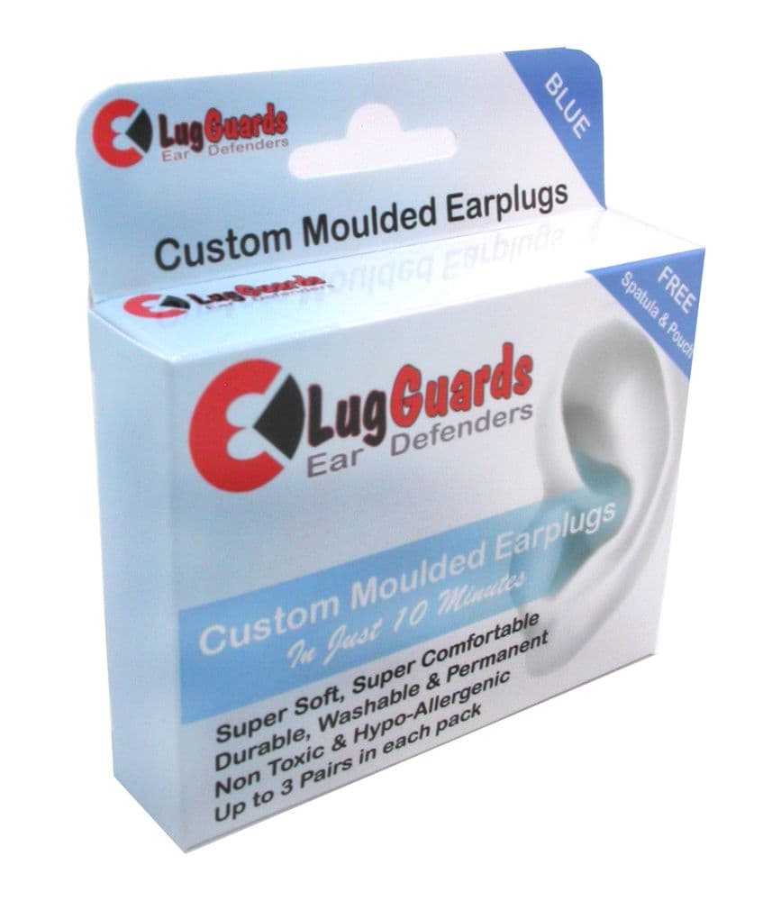 LugGuards Custom Moulded Ear Plugs 3 Pair Pack with FREE cases storage ...