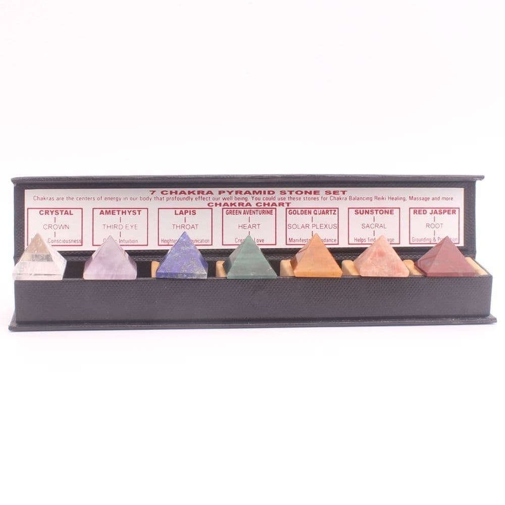 7 Chakra Pyramid Stone Set