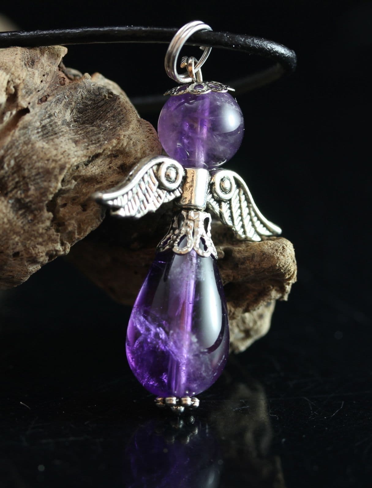 Amethyst Angel Pendent