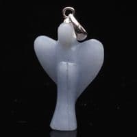 Angelite Angel Pendant | Crystal Healing