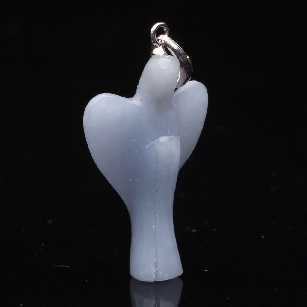 Angelite Angel Pendant | Crystal Healing