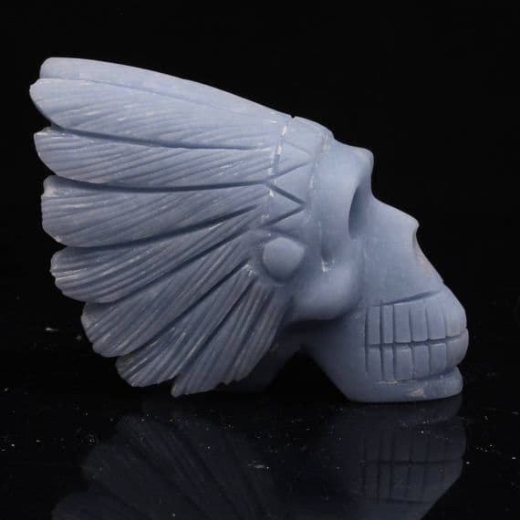 Angelite Skull