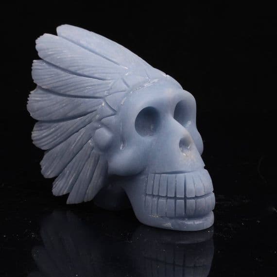 Angelite Skull