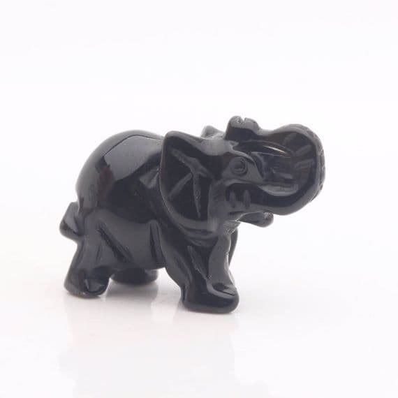 Black Obsidian Elephant| Crystals For Healing