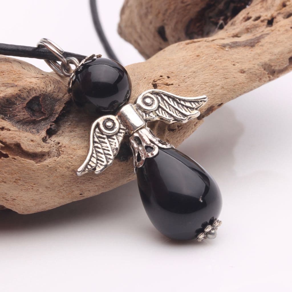 Black Onyx Angel Pendant 1