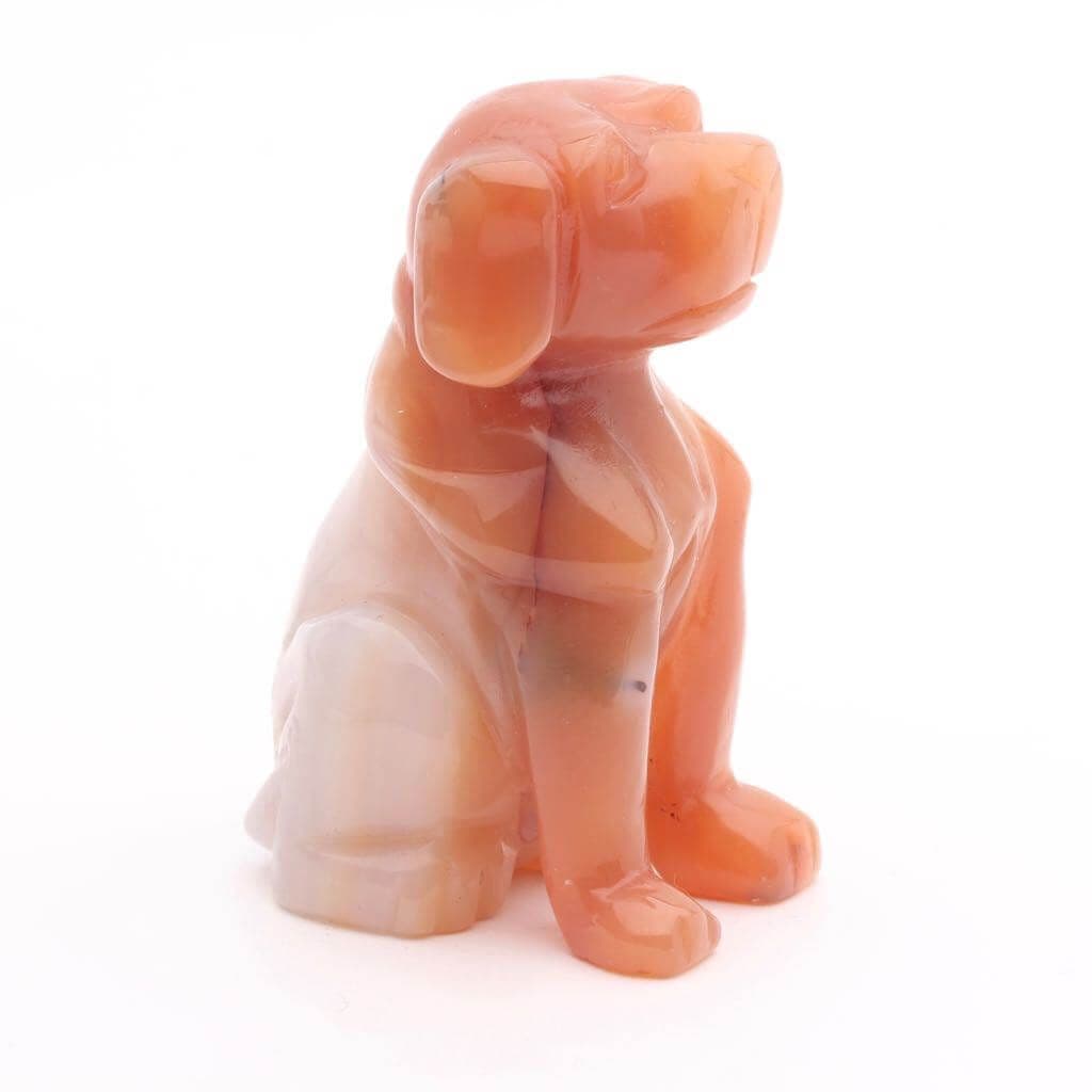Carnelian Dog Carving