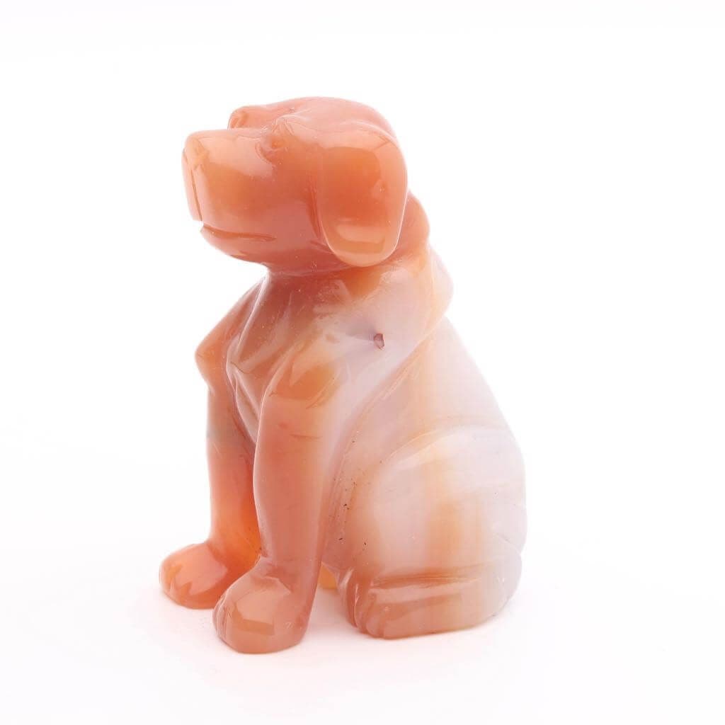 Carnelian Dog Carving