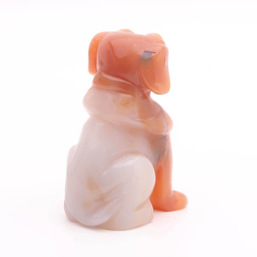 Carnelian Dog Carving