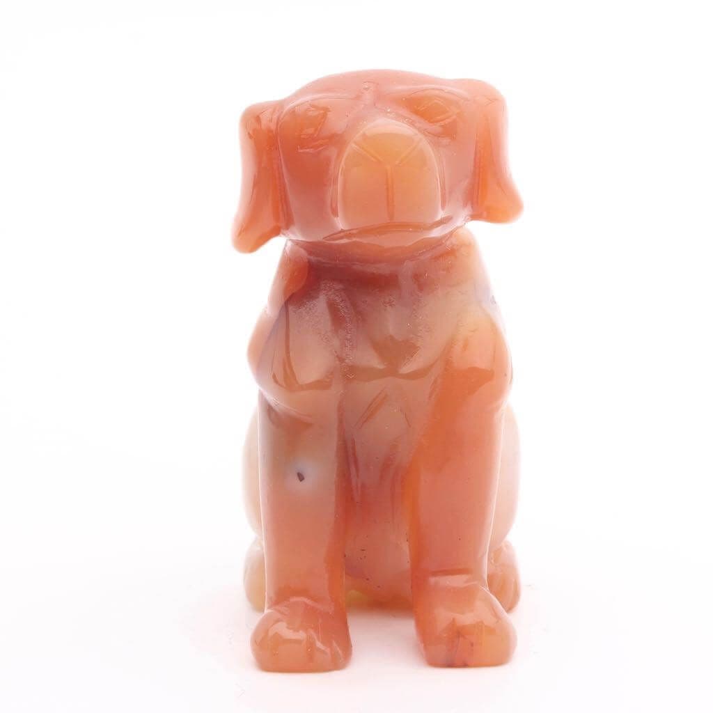 Carnelian Dog Carving