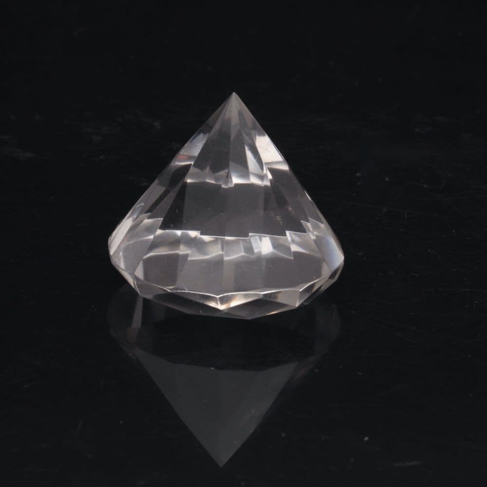 Diamond Cut Clear Quartz Crystal Wand