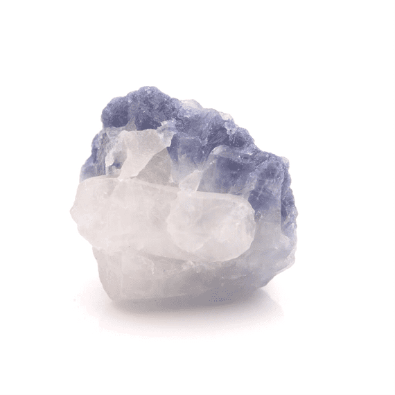Dumortierite on quartz
