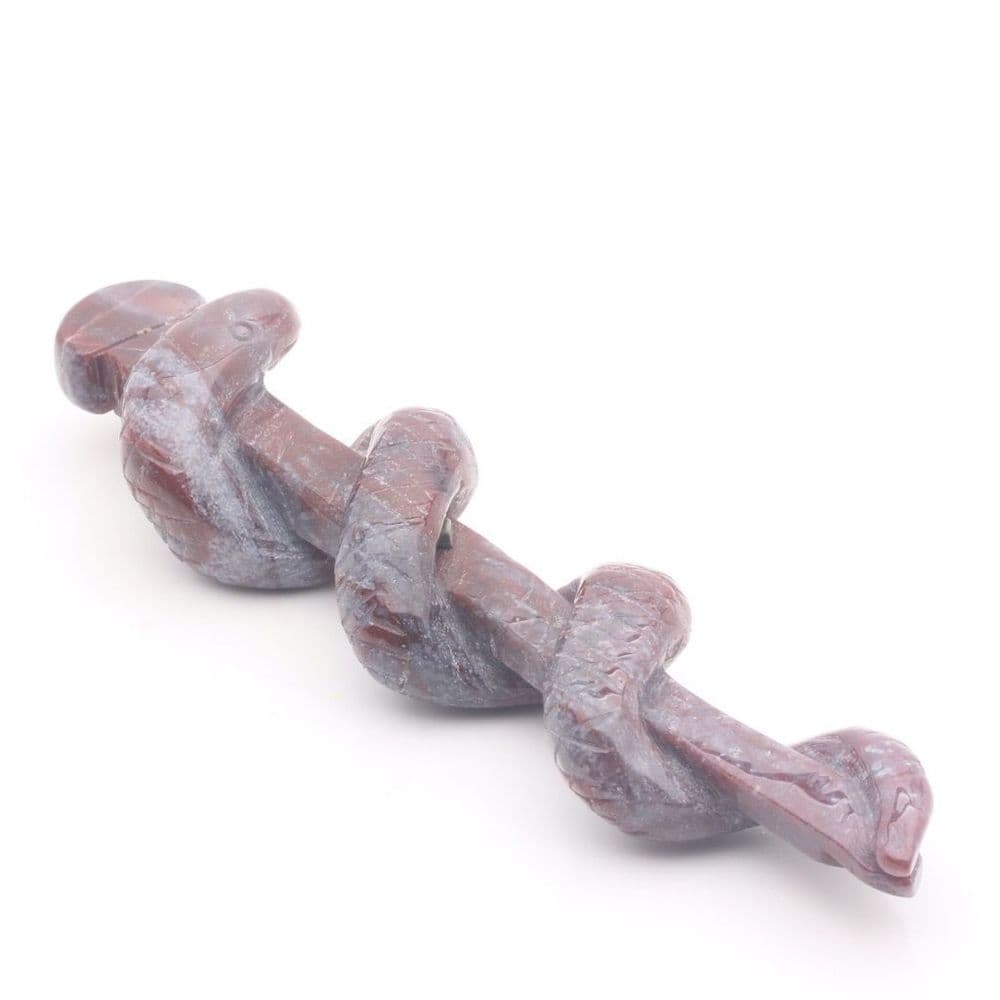 Fancy Jasper Staff of Aesculapius