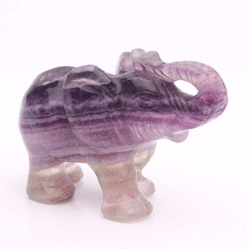 Fluorite Elephant Carving