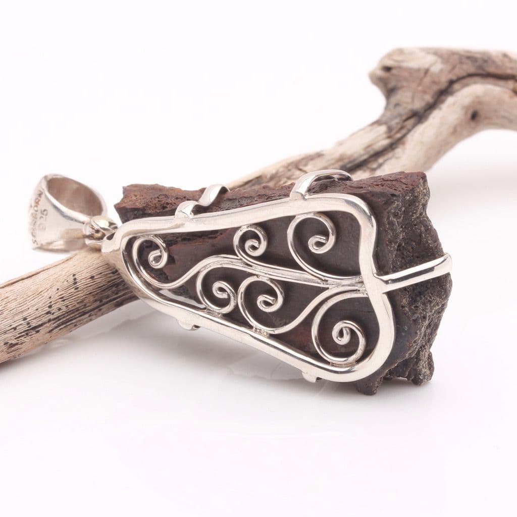Fossil Turtle Shell Pendant