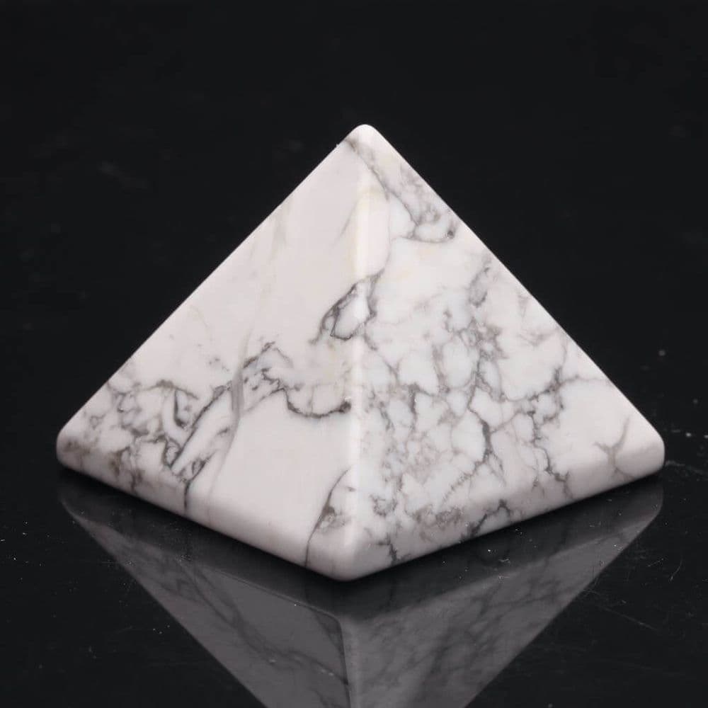 Howlite Pyramid | KSC Crystals