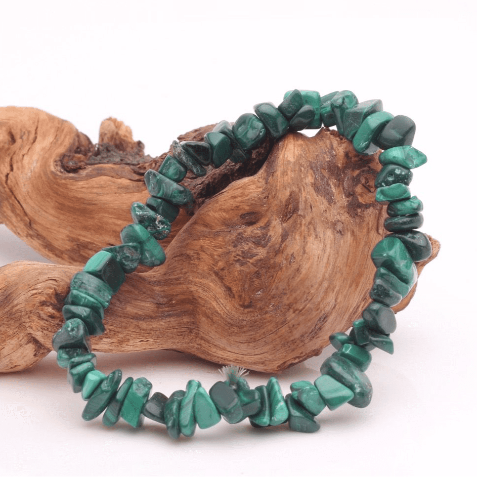 Malachite Chip Gemstone Bracelet