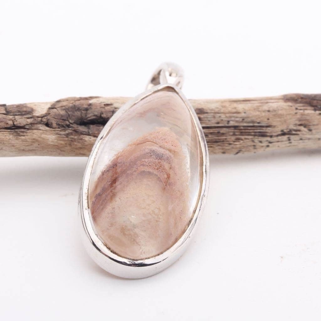 Phantom Quartz pendant set in silver