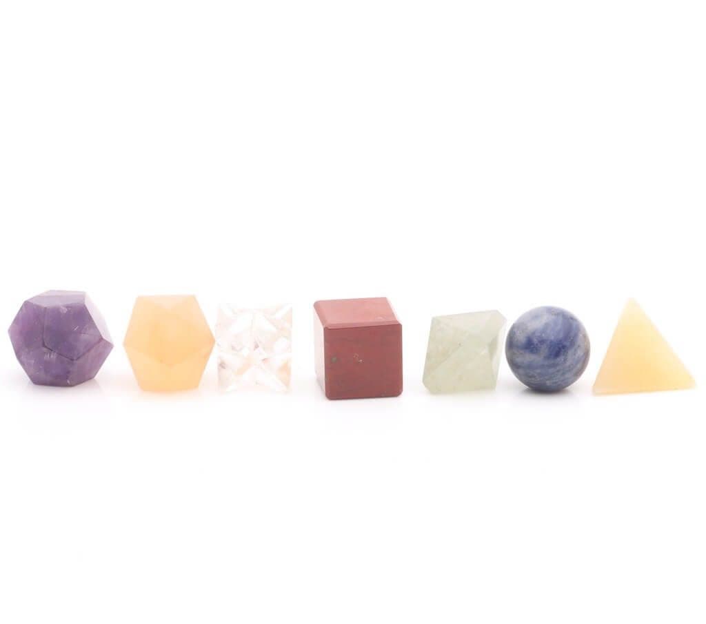 Platonic Solids Set of 7 mixed stones