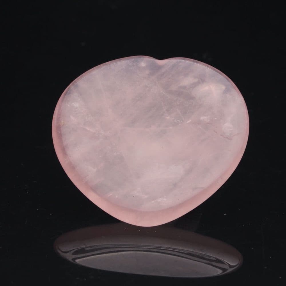 Rose Quartz Heart Shaped Worry Stone