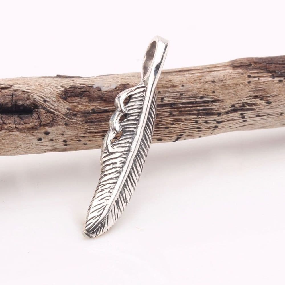 Silver Feather Pendant