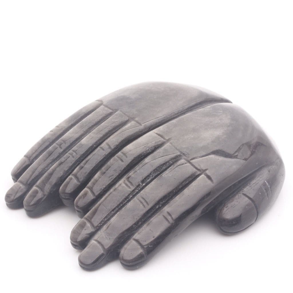 Silver-Sheen Obsidian Hands