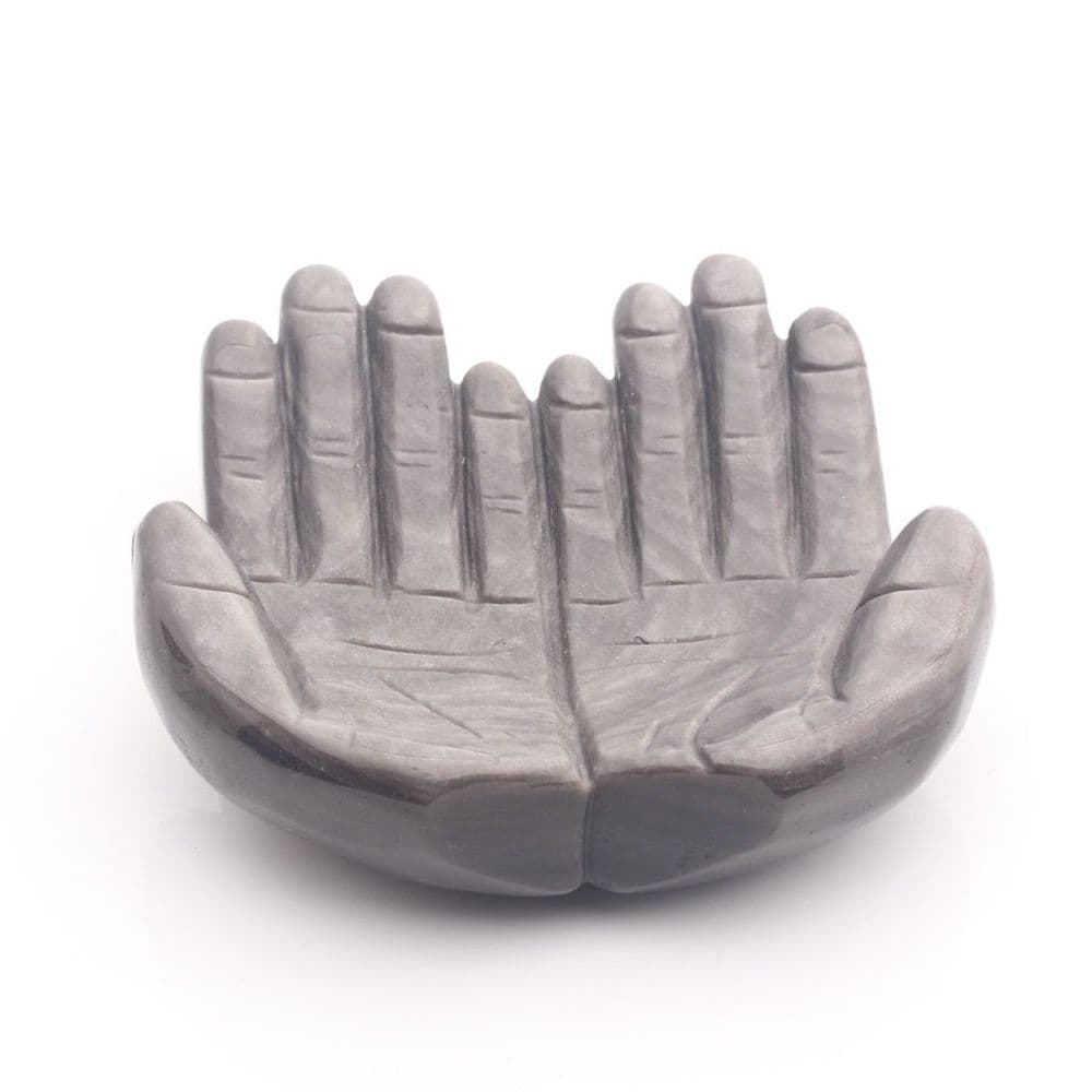 Silver-Sheen Obsidian Hands