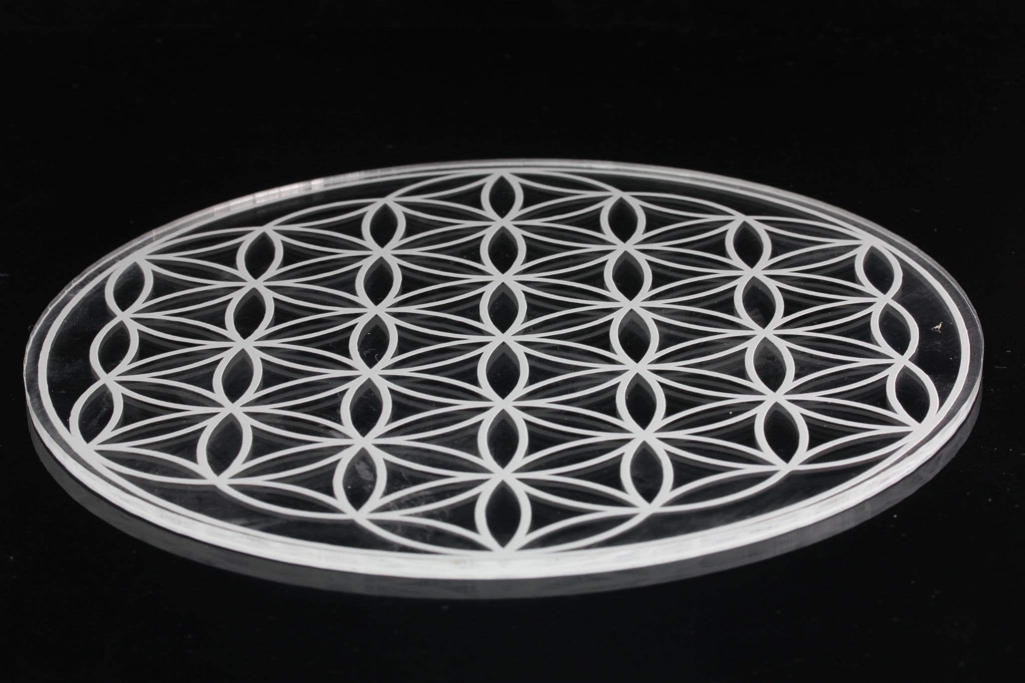 Small Flower of Life Grid in Clear Acrylic