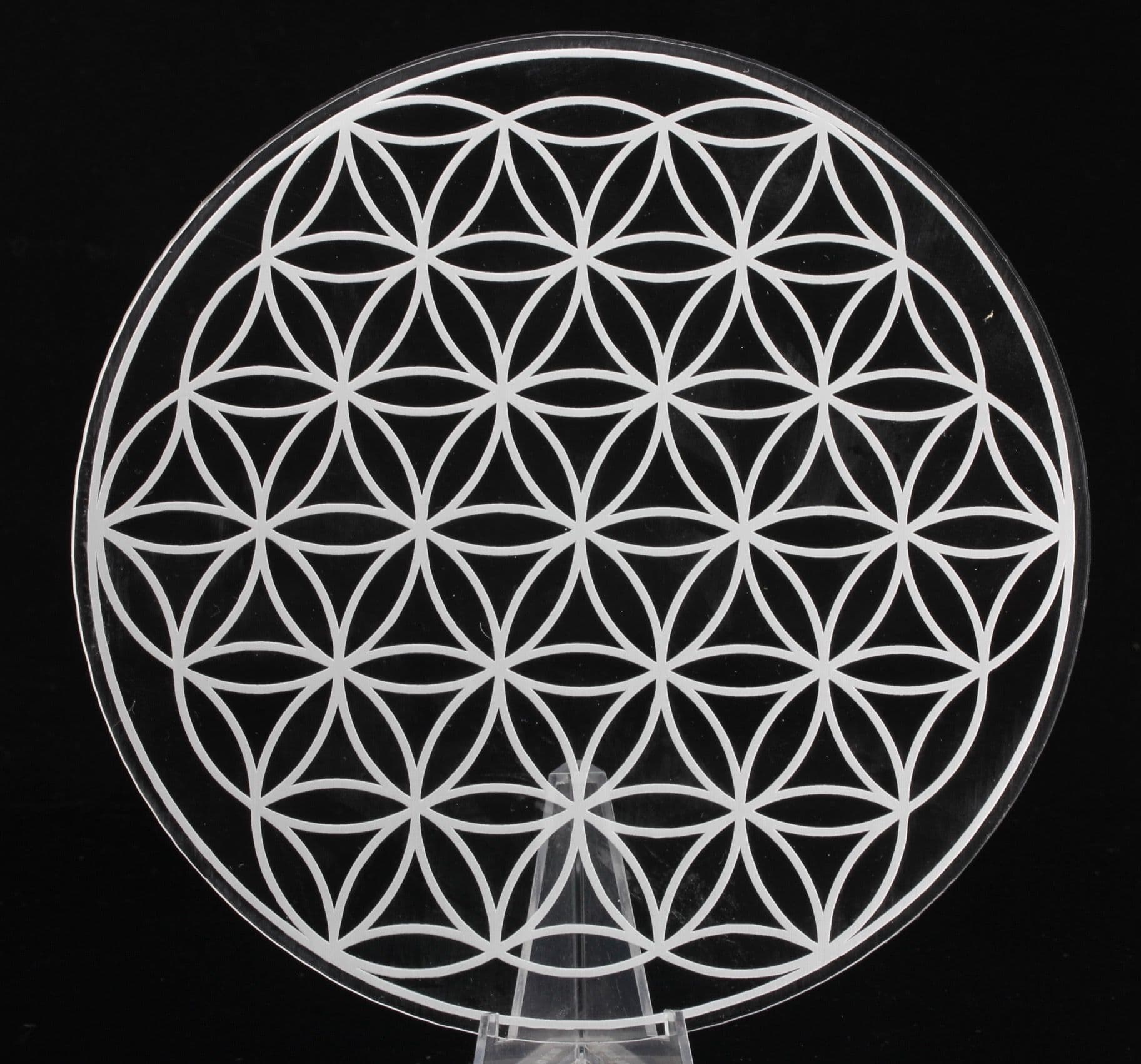 Small Flower of Life Grid in Clear Acrylic