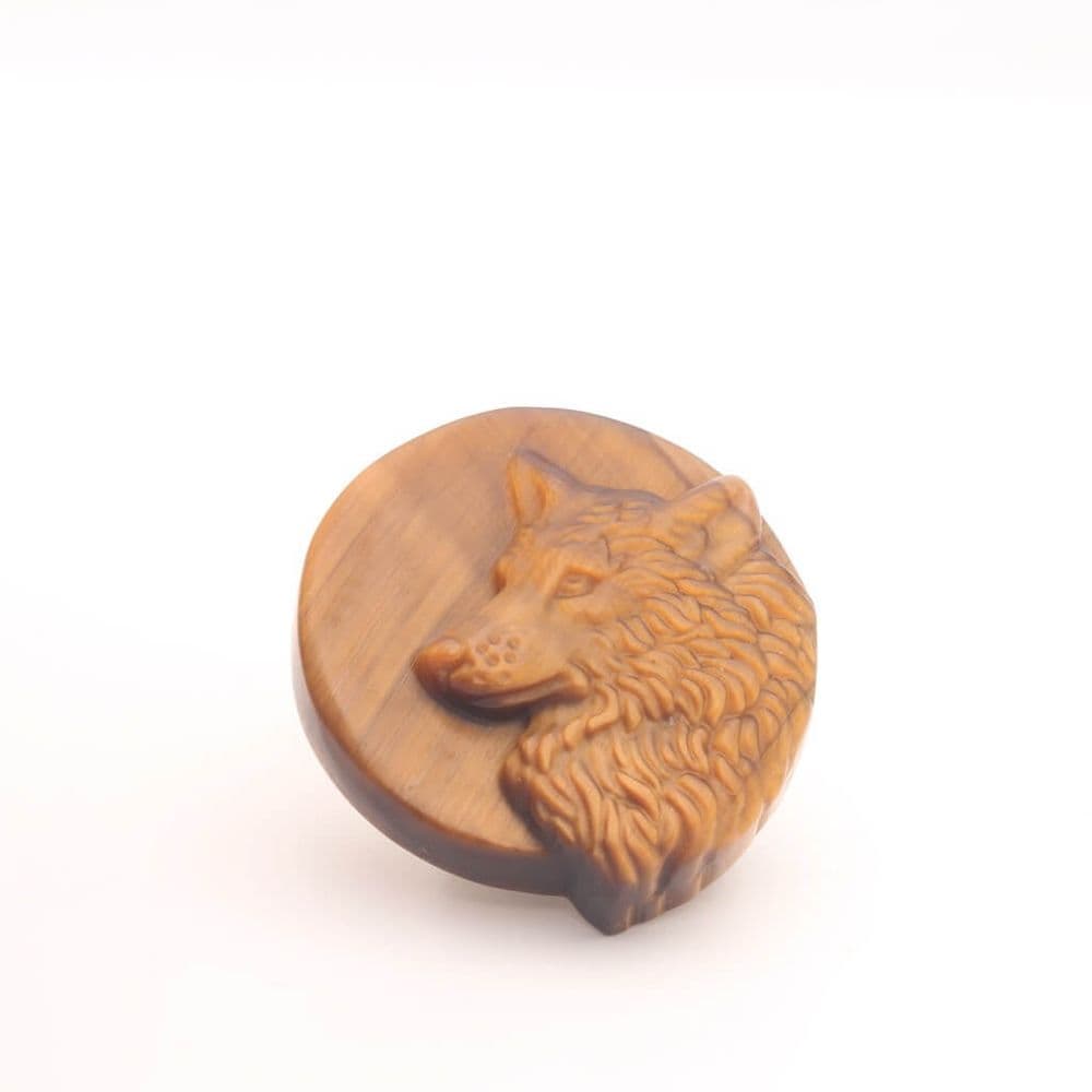 Tiger Eye Wolf Head Disk 4