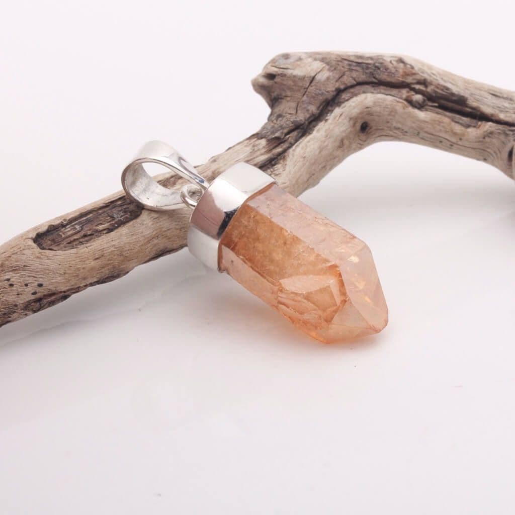 Topaz Aura Quartz Pendant 4