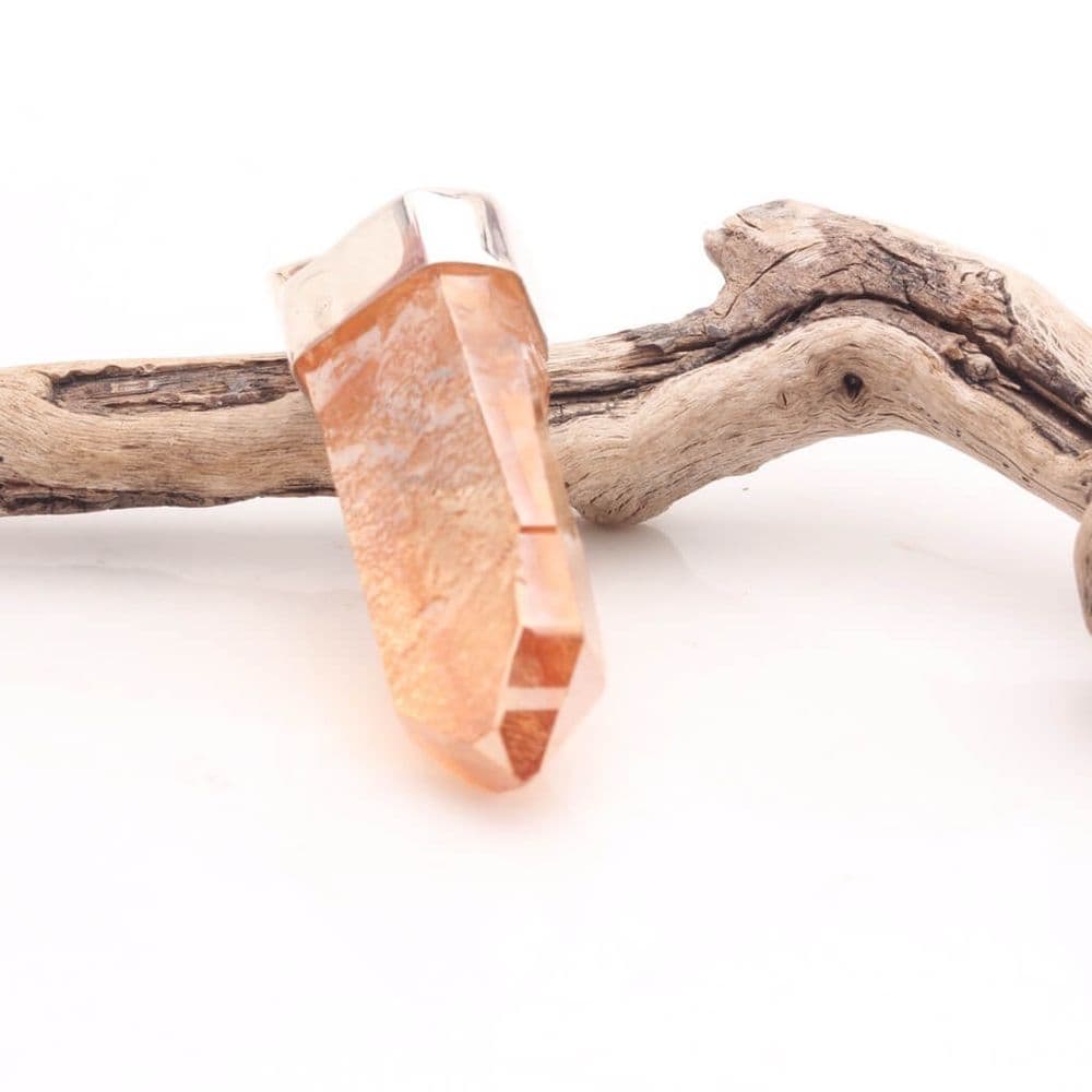 Topaz Aura Quartz Pendant 8