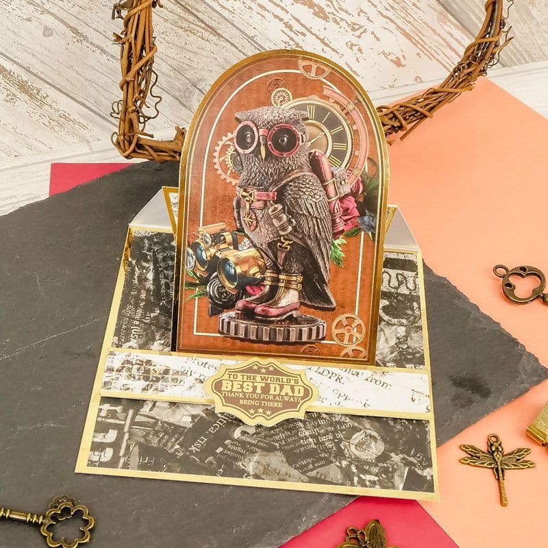 12 Clockwork Emporium Hunkydory Die Cut Foiled Card Toppers