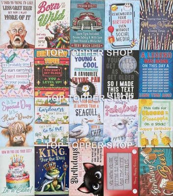 Hunkydory Card Toppers For Men