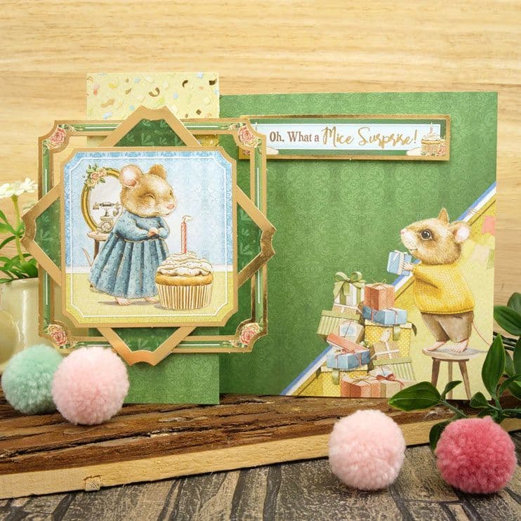 A Mice Surprise - Hunkydory Woodland Story Luxury Card Topper Set