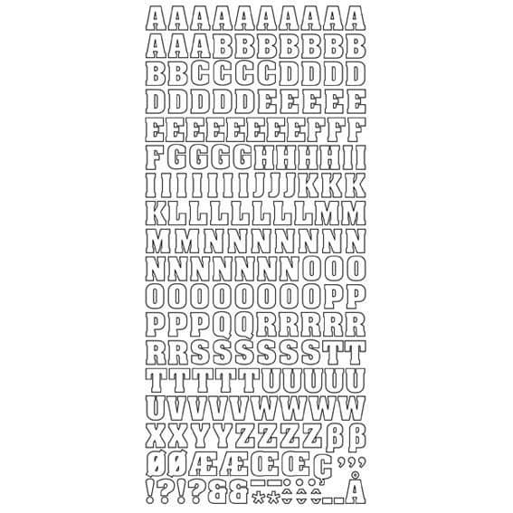 Alphabet Uppercase Gold Holographic Peel Off Stickers JeJe 1 7540