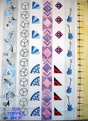 BORDERS MENS HOBBIES A4 PRINTED BACKING PAPER