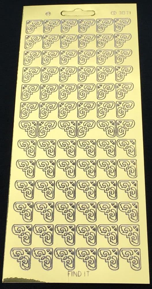 Corners Gold Mirror Peel Off Stickers Find It CD3071G