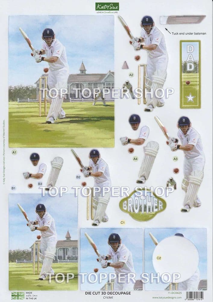 Cricket A4 Die Cut Decoupage Sheet - Katy Sue Designs