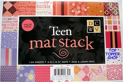 DCWV TEEN MAT STACK 135 SHEETS VALUE PACK
