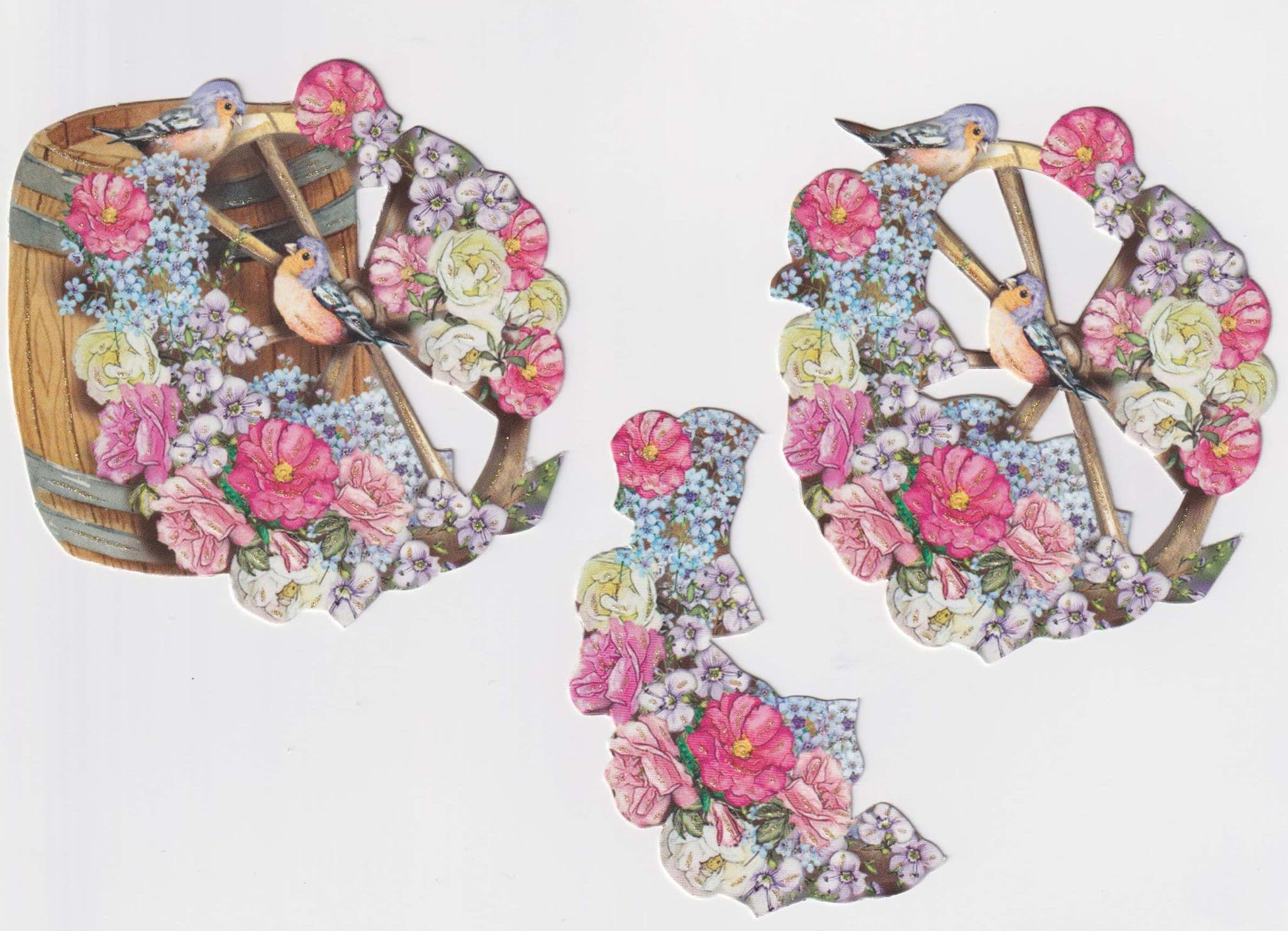 Flowers in Garden 10 Easy 3d Die Cut Decoupage Toppers Hearty Crafts ...