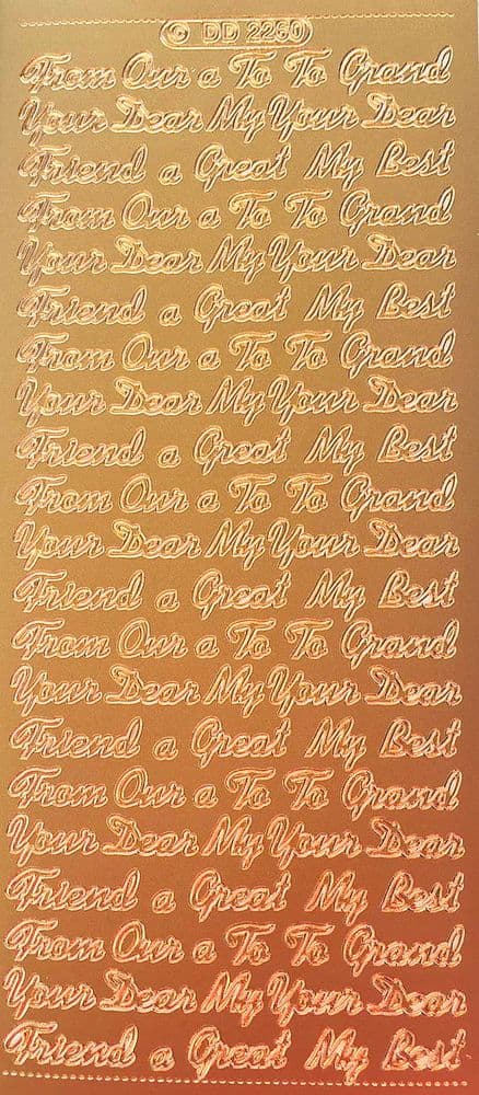 Friend Copper Peel Off Stickers Doodey DD2260