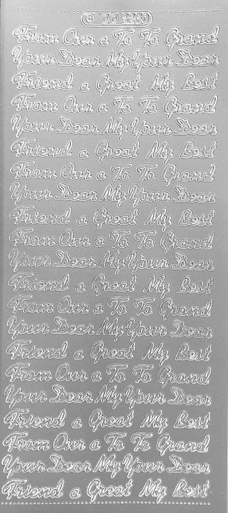 Friend Silver Peel Off Stickers Doodey DD2260