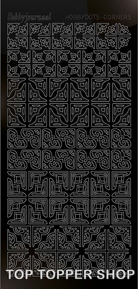 Hobbydots Corners Black Mirror Peel Off Stickers STDAC3