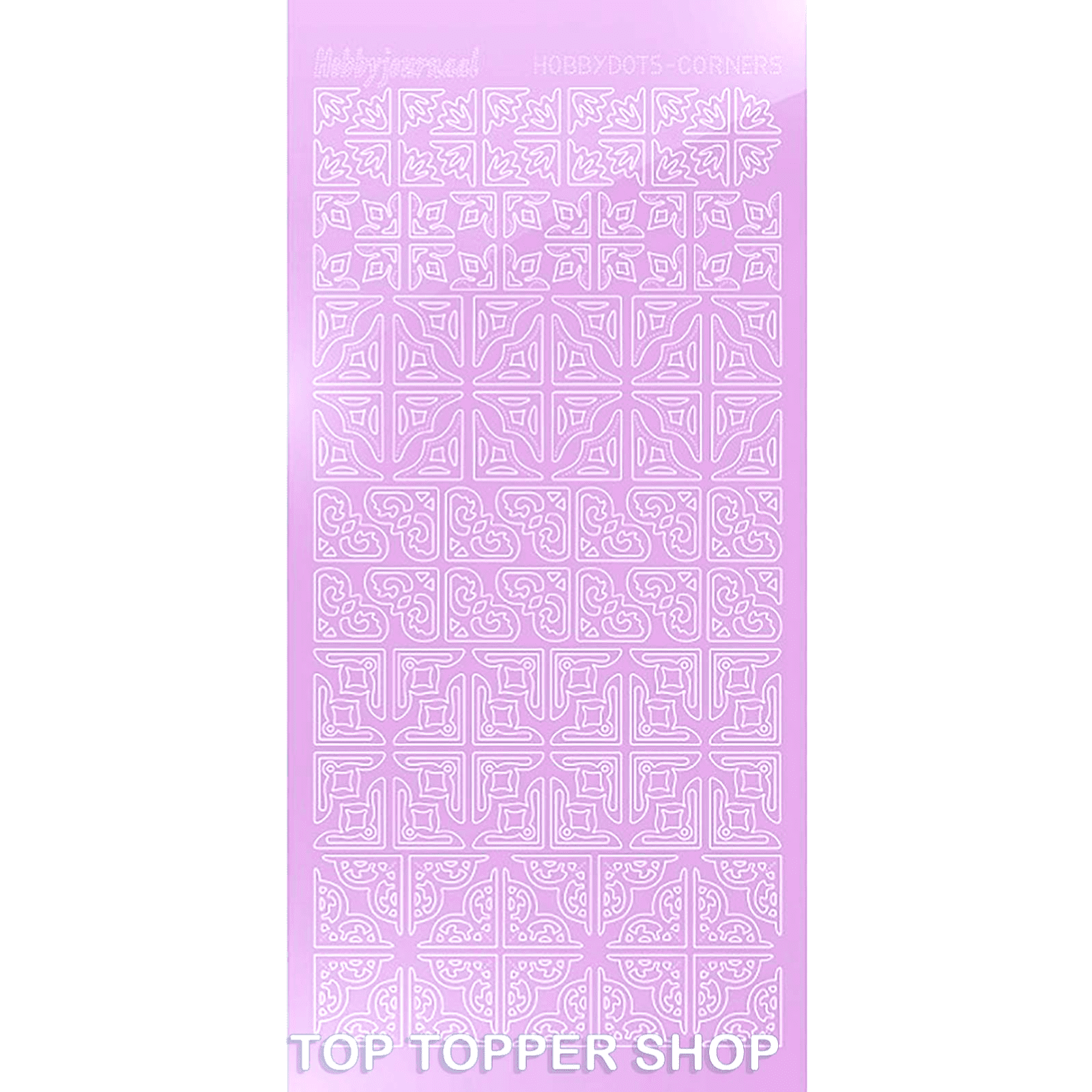 Hobbydots Corners Violet Mirror Peel Off Stickers STDMC6