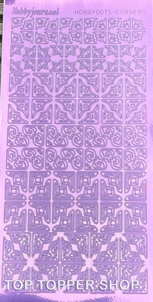 Hobbydots Corners Violet Mirror Peel Off Stickers STDMC6