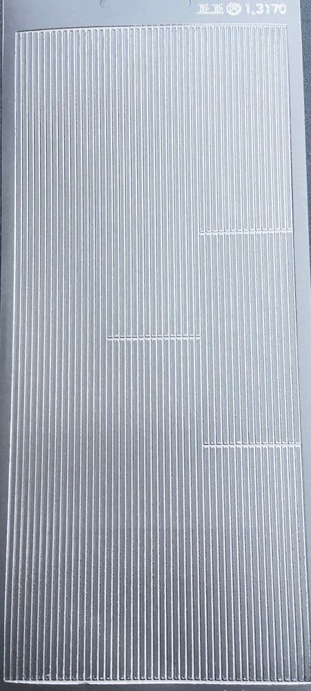 Line Borders 3 lengths Silver Peel Off Stickers JeJe 495001
