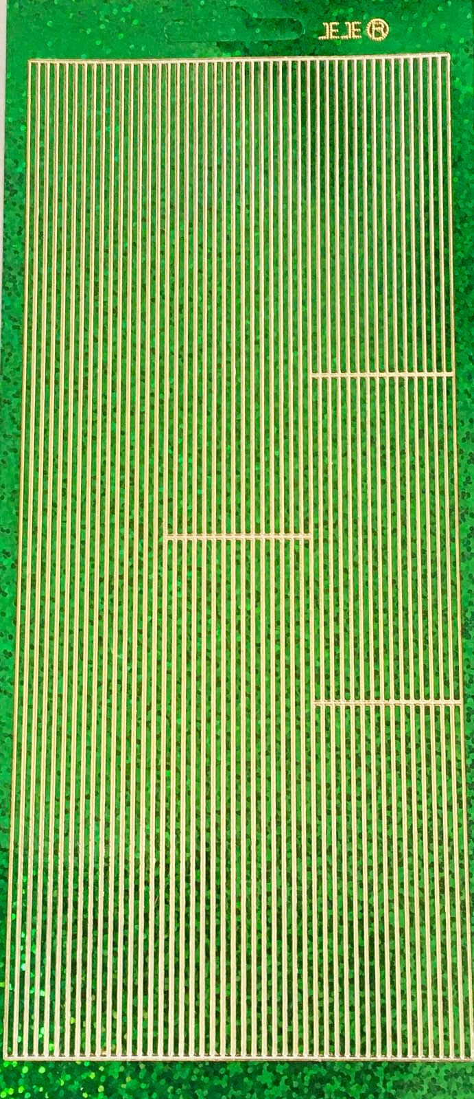 LINE BORDERS GREEN HOLOGRAPHIC PEEL OFF STICKERS JeJe 495073