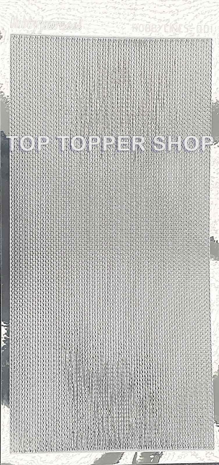 Mirror Silver Fine Chain Border Peel Off Stickers Hobbylines 001